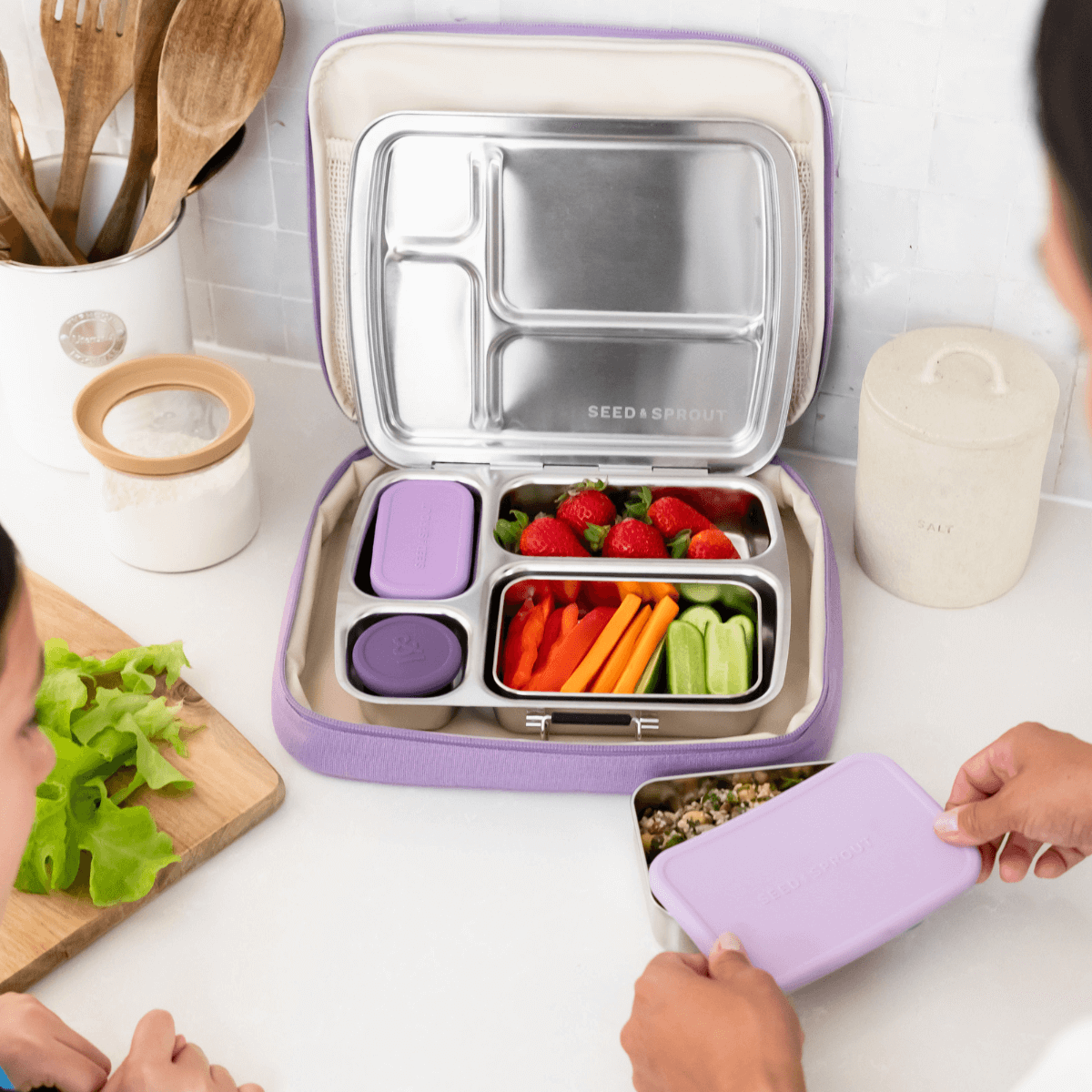 Crunchbox Lunchbox & Snack Bundle | Seed and Sprout Lunch Box