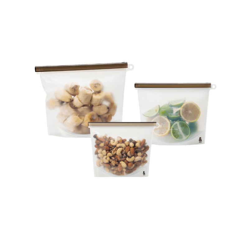 Silicone Food Pouch Starter Set | Set of 3 Silicone Food Bags