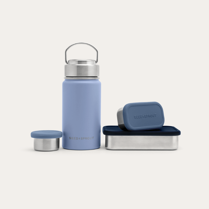 Snack & Hydration Set | Crunchpot Food Container, Pots & Drink Bottle
