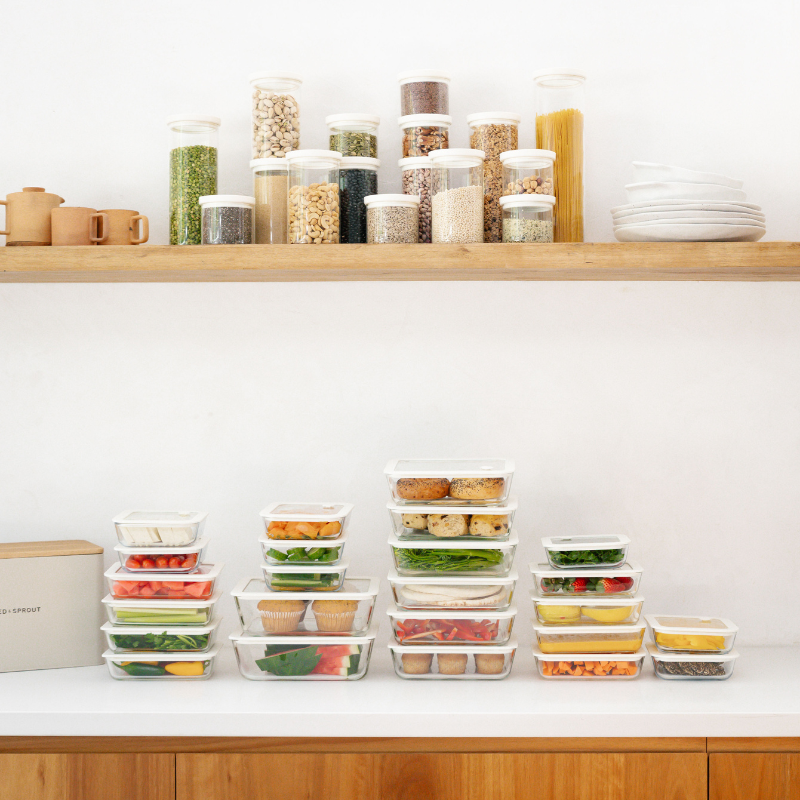 Glass Pantry Storage Jars | Pantry Shelf Organisers